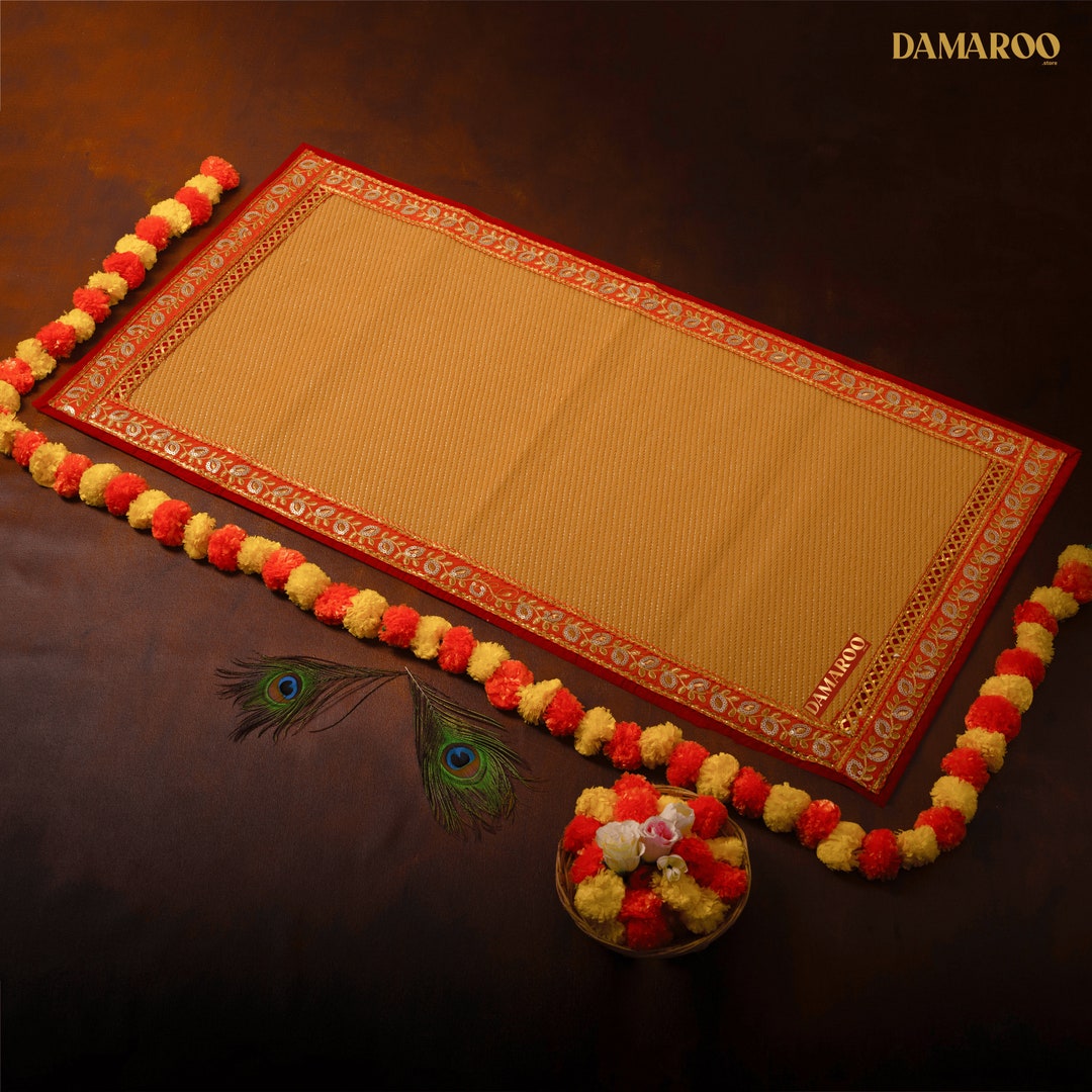 Elegant Pooja Mat / Runner for Pooja Room, Prayer Mat, Couple Mat ...