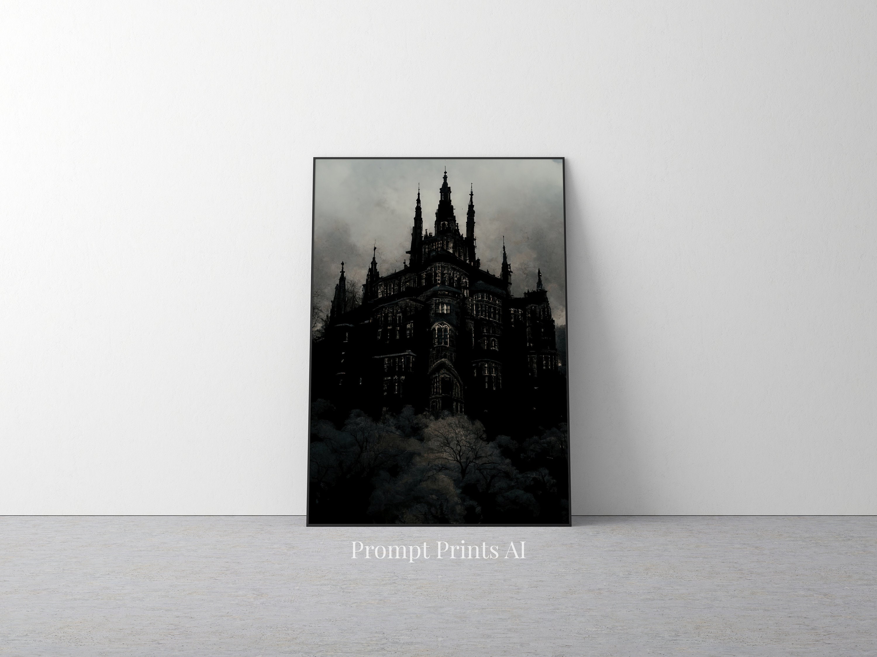 Dark Academia Print, Dark Vintage Art, Victorian Aesthetic, Digital ...