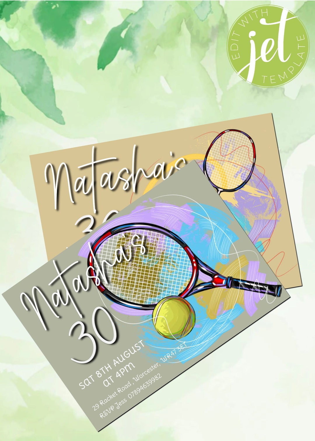 Sport Party Invite 6 Designs Tennis / Netball / Hockey / Basketball ...