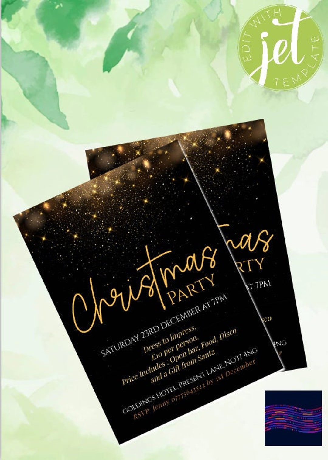 Editable Christmas Party Invitation Christmas Party - Etsy