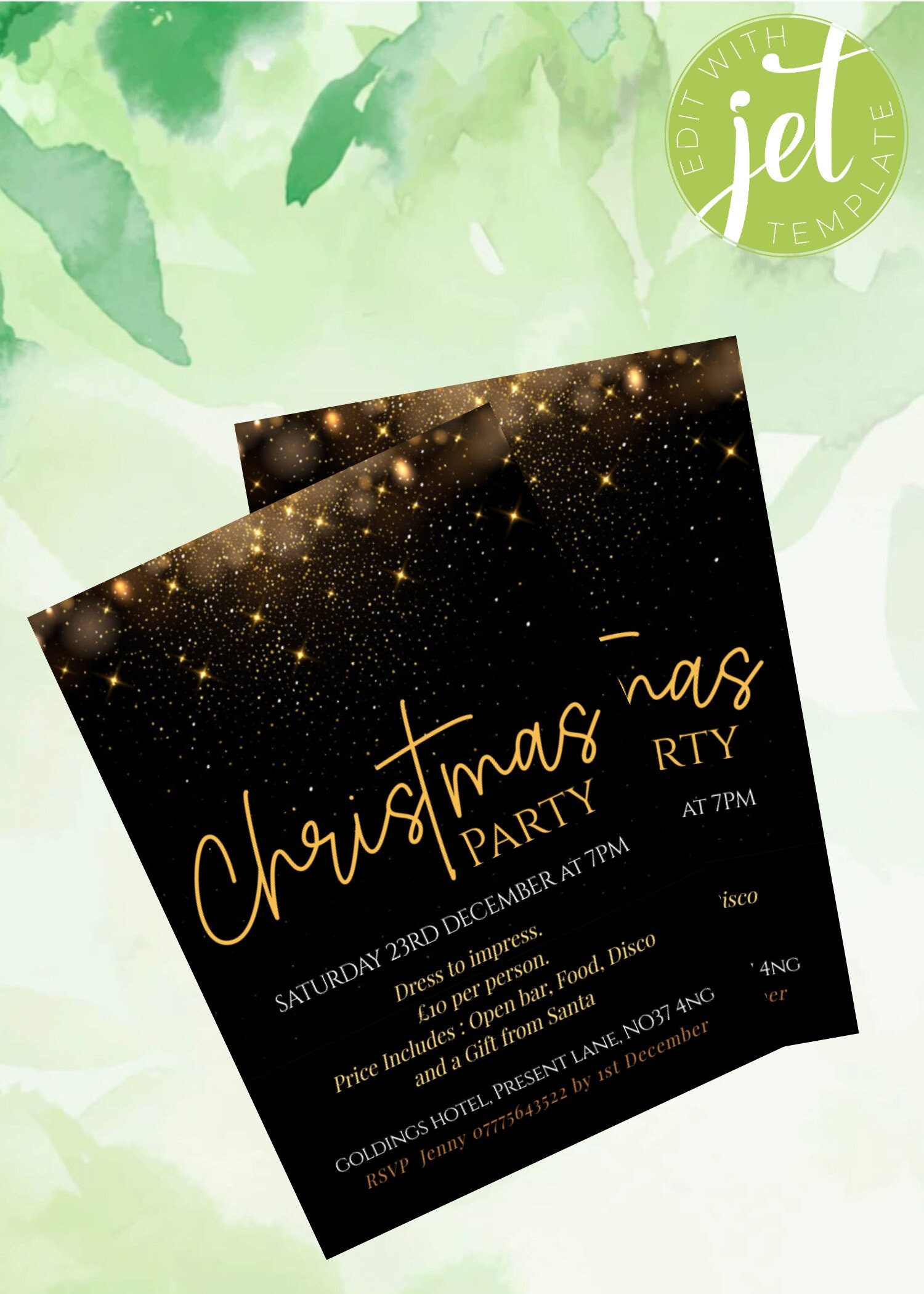 Editable Christmas Party Invitation Christmas Party - Etsy