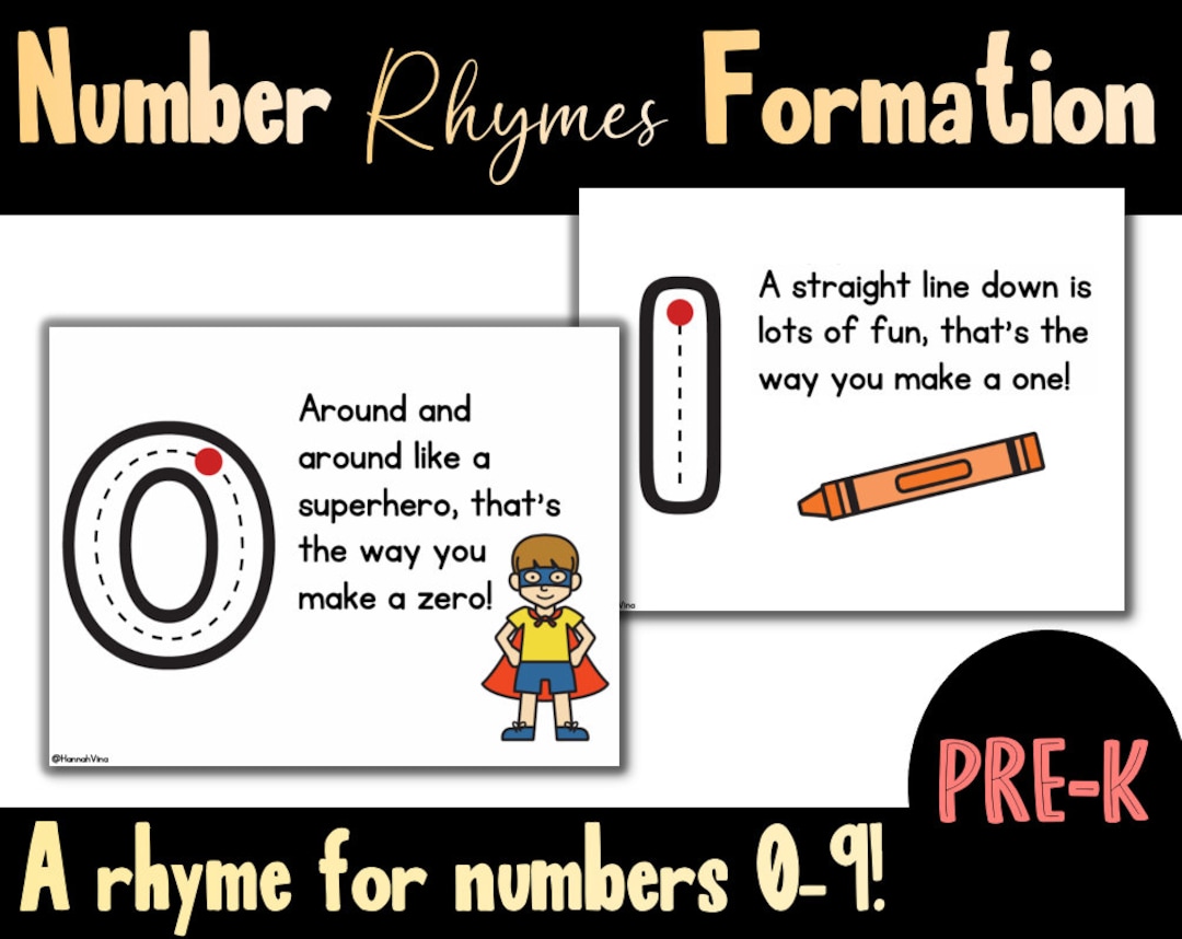 Number Formation Rhymes Printable Fun & Educational PDF for Kids ... Number Formation Rhymes Printable Fun & Educational PDF for Kids ...