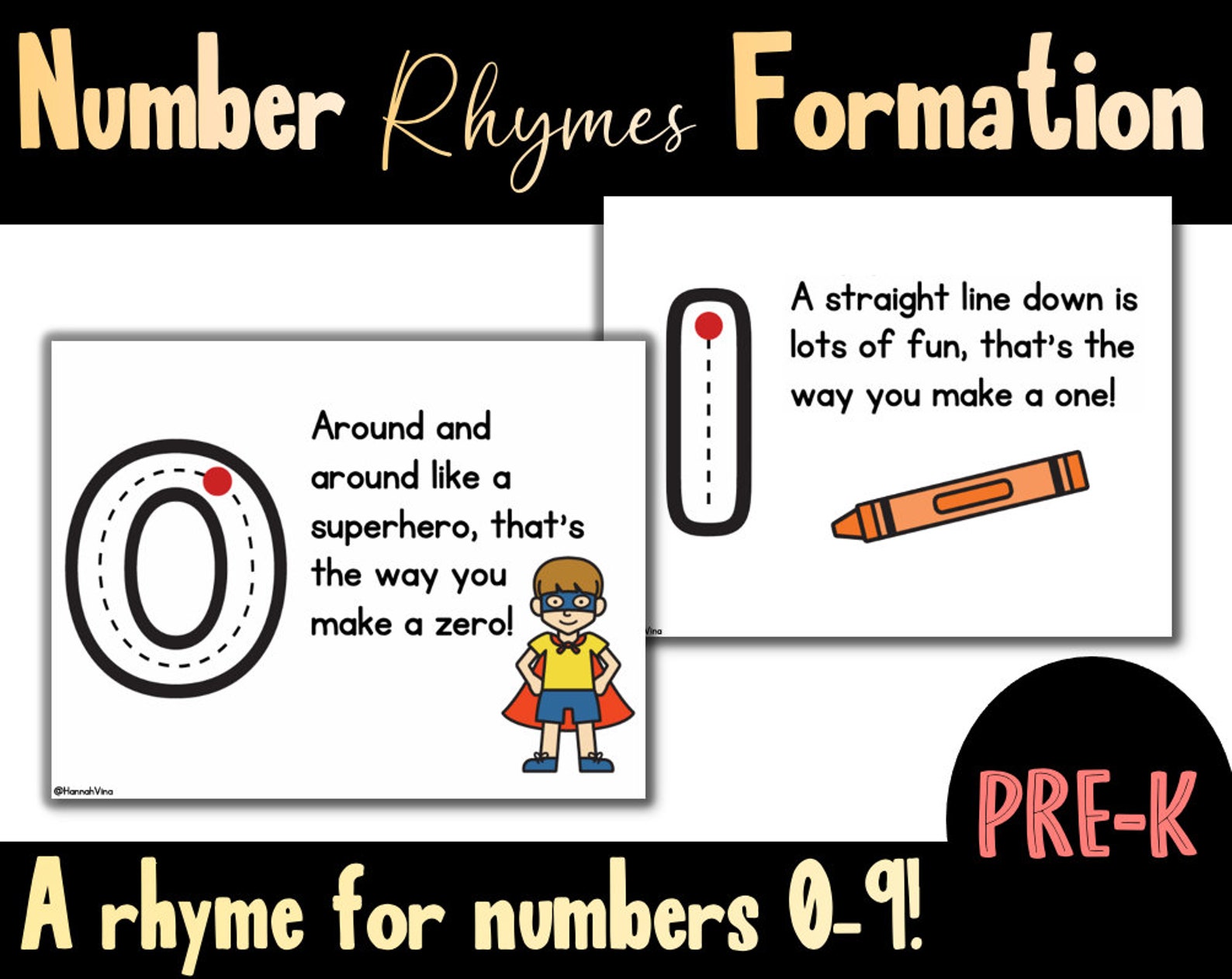Number Formation Rhymes Printable Fun & Educational PDF for Kids ...