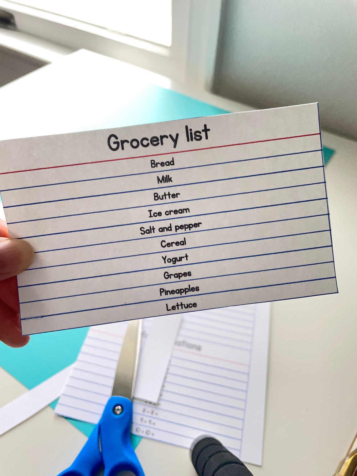 Editable Index Card Template - PDF FILE - Etsy