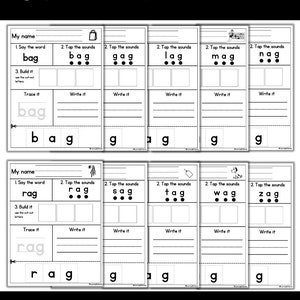 CVC -ag Word Family Worksheets | CVC Words | Kindergarten Reading ...
