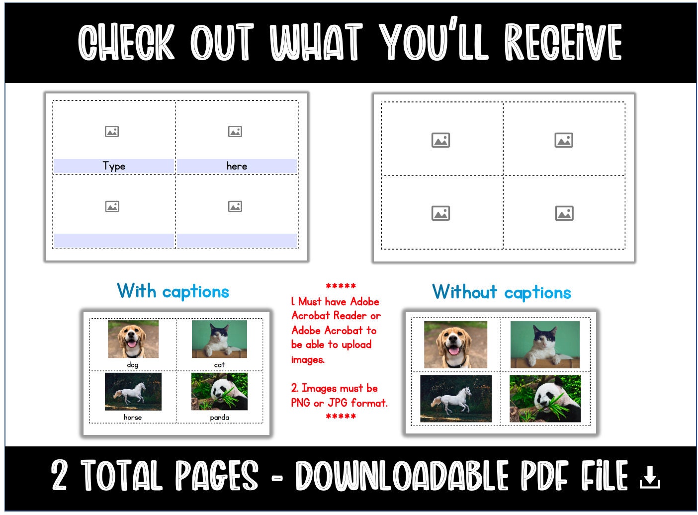Editable Image Flash Cards With Dotted Lines - 4 per Page | Flashcards ...
