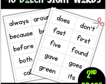 Third Grade Dolch Sight Words Downloadable | Third Grade Flash Cards ...