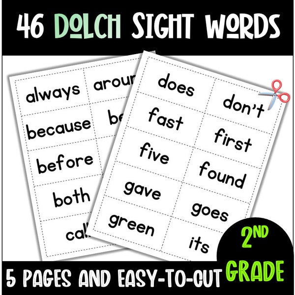 Dolch Sight Words - Etsy