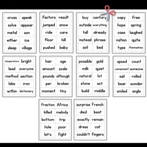 Seventh Set of 100 Fry Sight Words Downloadable | Sight Word Printable ...
