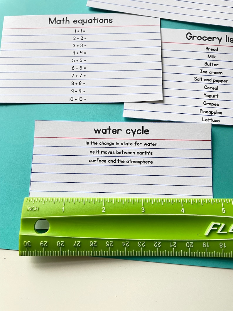 Editable Index Card Template - PDF FILE - Etsy