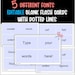 Editable 3x5" Flash Cards With 5 Different Fonts | Flashcards Template ...