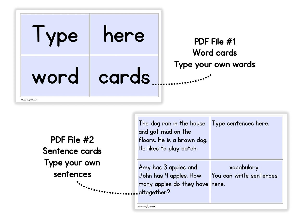 Editable 3x5" Flash Cards With Solid Lines - 4 per Page | Flashcards ...