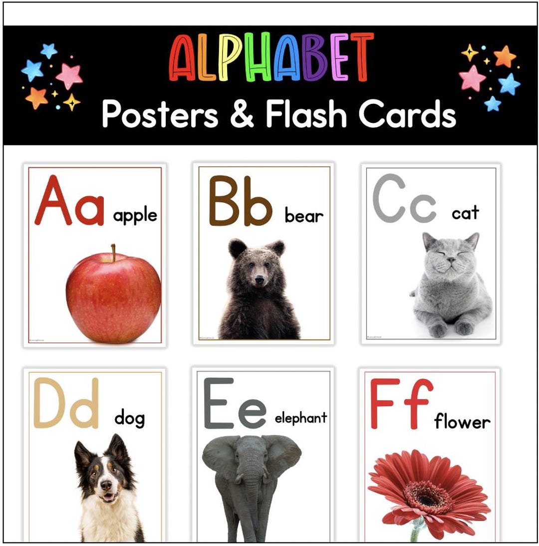 Alphabet Flash Cards and Posters BUNDLE | ABC Posters | ABC Flashcards ...