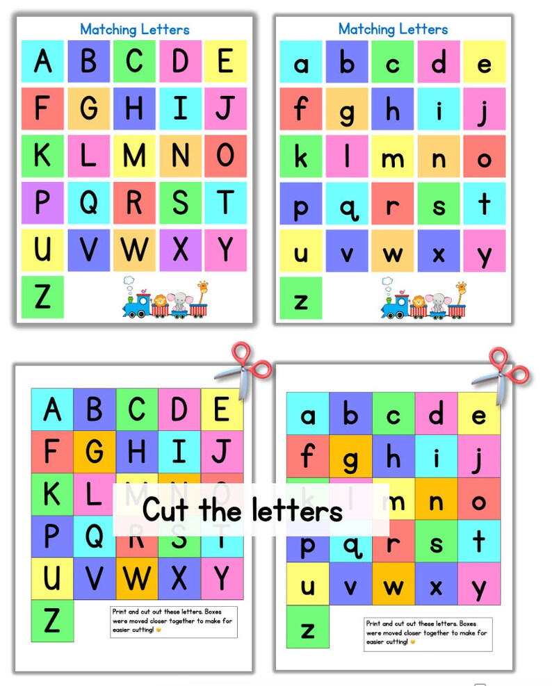 Matching Letters Downloadable | Alphabet Letter Game Printable | ABC ...