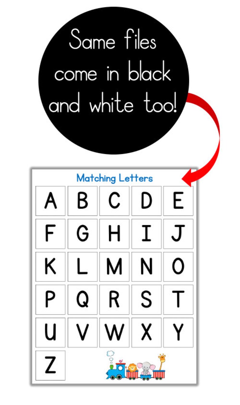 Matching Letters Downloadable | Alphabet Letter Game Printable | ABC ...