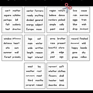 Sixth Set of 100 Fry Sight Words Downloadable | Sight Word Printable ...