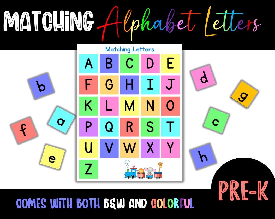 Matching Letters Downloadable | Alphabet Letter Game Printable | ABC ...
