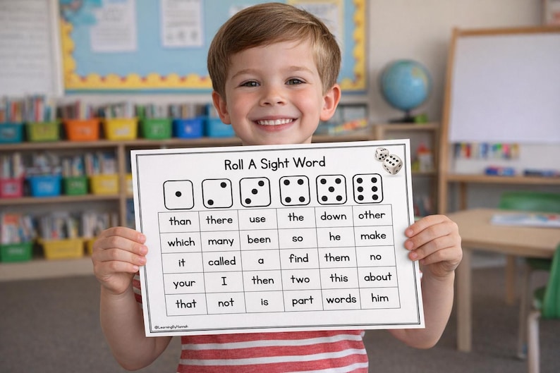 Roll A Sight Word Game for Kindergarten & 1st Grade | Printable Reading ...
