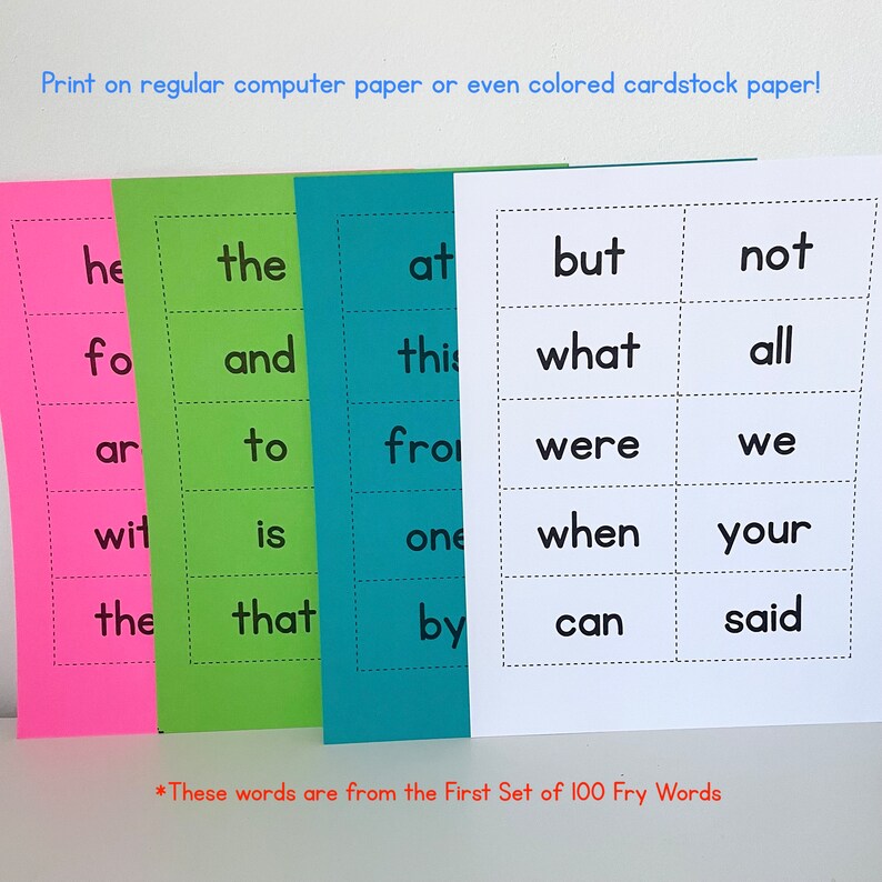 BUNDLE 400 Fry Sight Words Downloadable | Fry Sight Words Printable ...