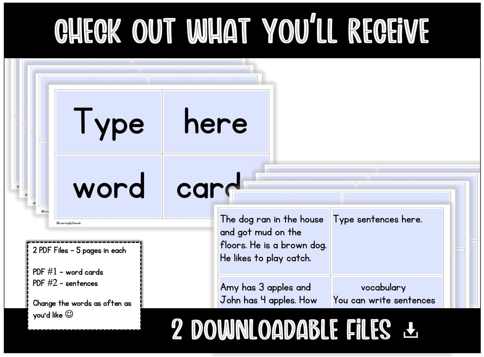 Editable 3x5" Flash Cards With Solid Lines - 4 per Page | Flashcards ...