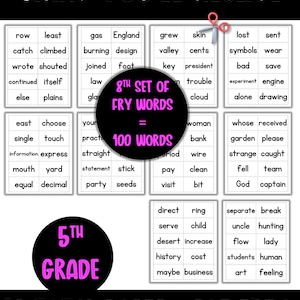 BUNDLE 400 Fry Sight Words Downloadable | Fry Sight Words Printable ...