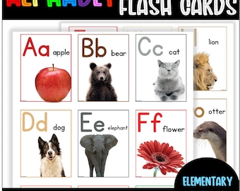 26 Alphabet Posters Downloadable Alphabet Flash Cards Alphabet ...