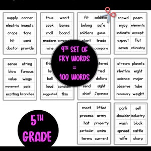 BUNDLE 400 Fry Sight Words Downloadable | Fry Sight Words Printable ...