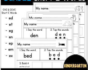 BUNDLE Short A Words | Cvc and Ccvc Short A Words | Word Family ...