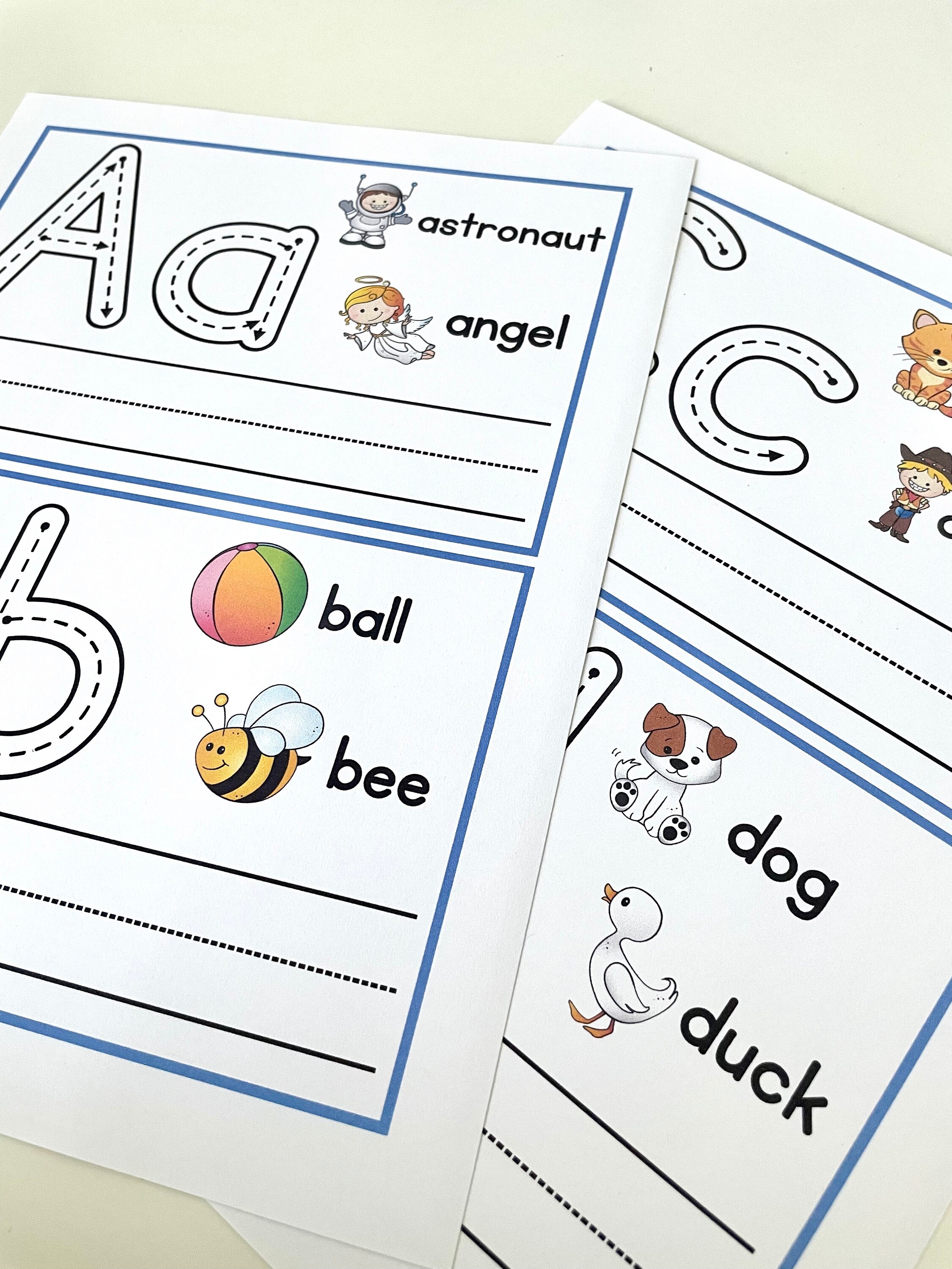 Alphabet Tracing Cards Downloadable | Letter Practice | ABC Printable ...