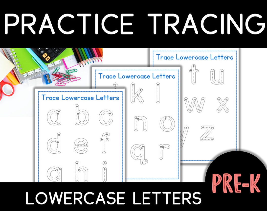 Trace Lowercase Letters Printable | Lowercase Letters Downloadable ...