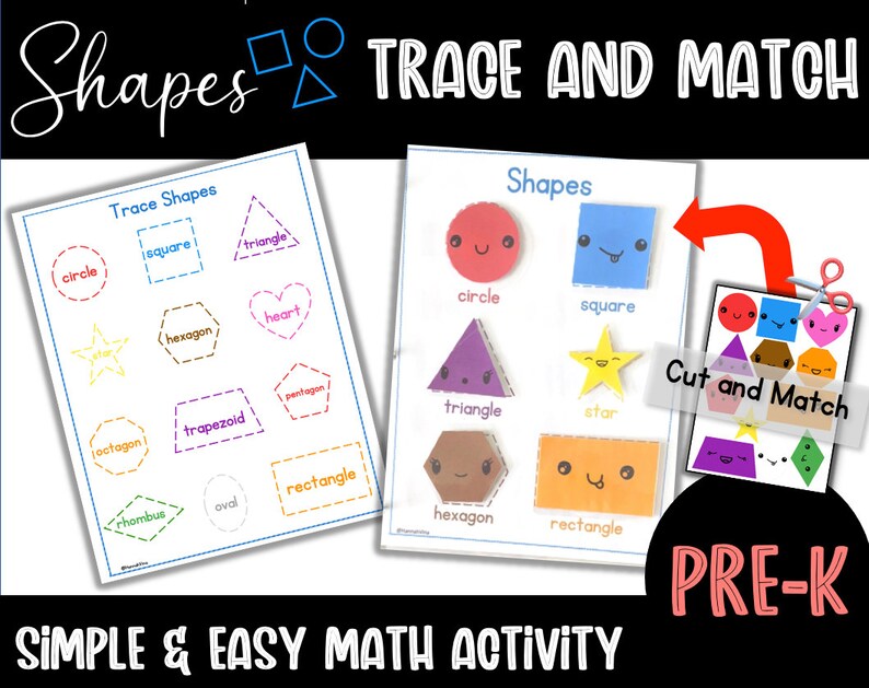 Matching Shapes Downloadable | Tracing Shapes | Drawing Shapes ...