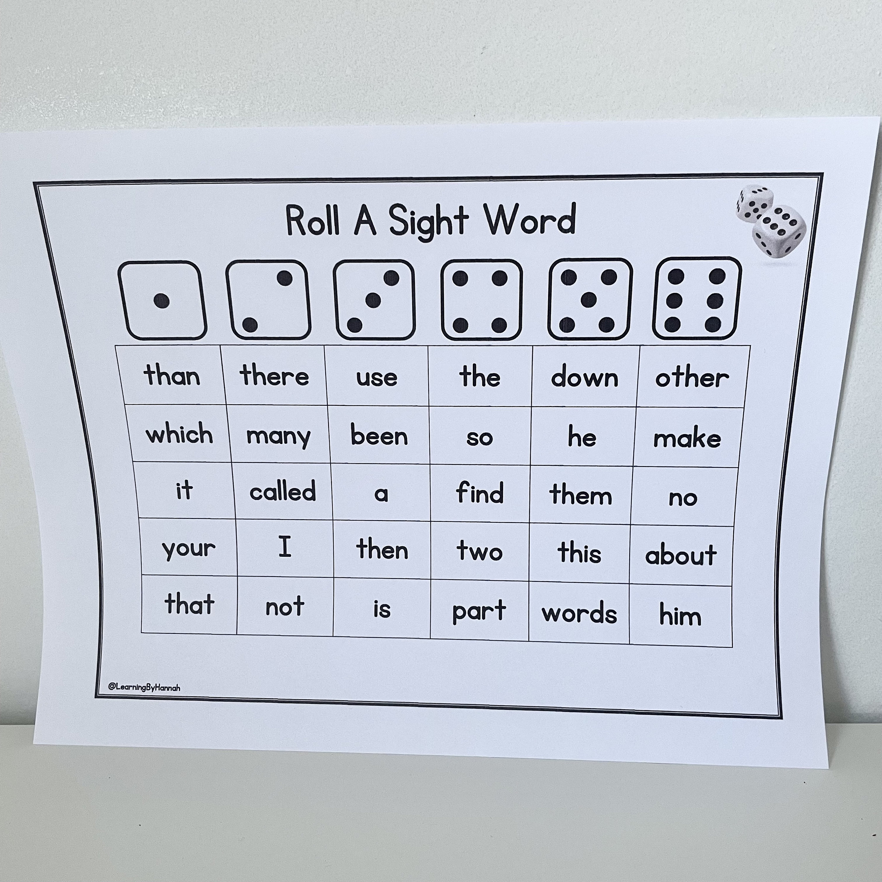Roll A Sight Word Game | Sight Word Practice for the First Set of 100 ...