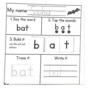 CVC -at Word Family Worksheets | CVC Words | Kindergarten Reading ...