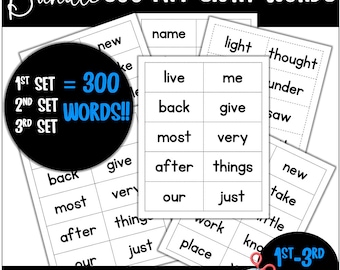 BUNDLE 400 Fry Sight Words Downloadable | Fry Sight Words Printable ...