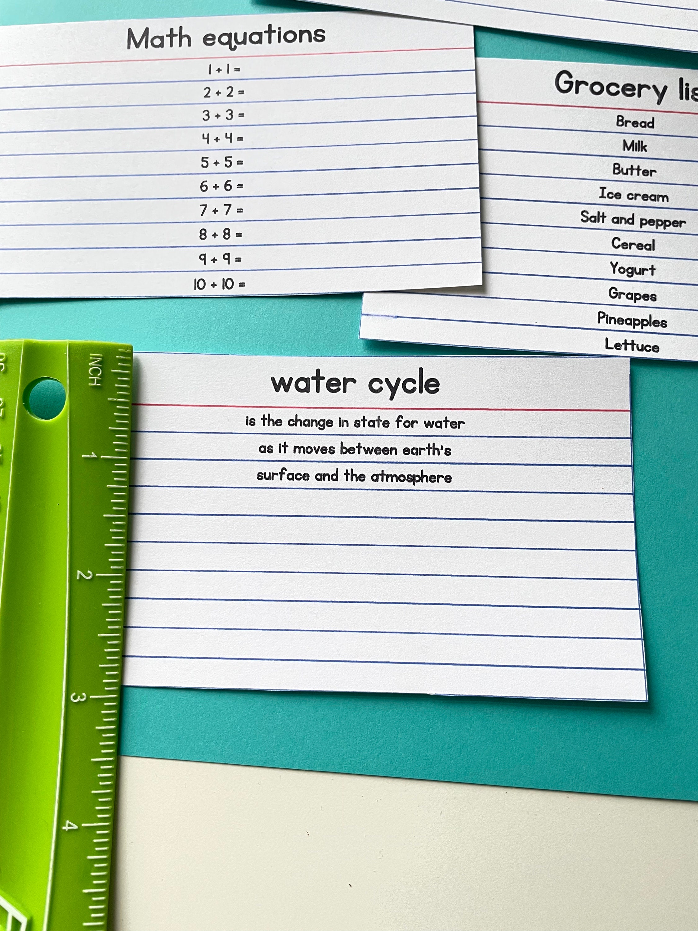 Editable Index Card Template - PDF FILE - Etsy