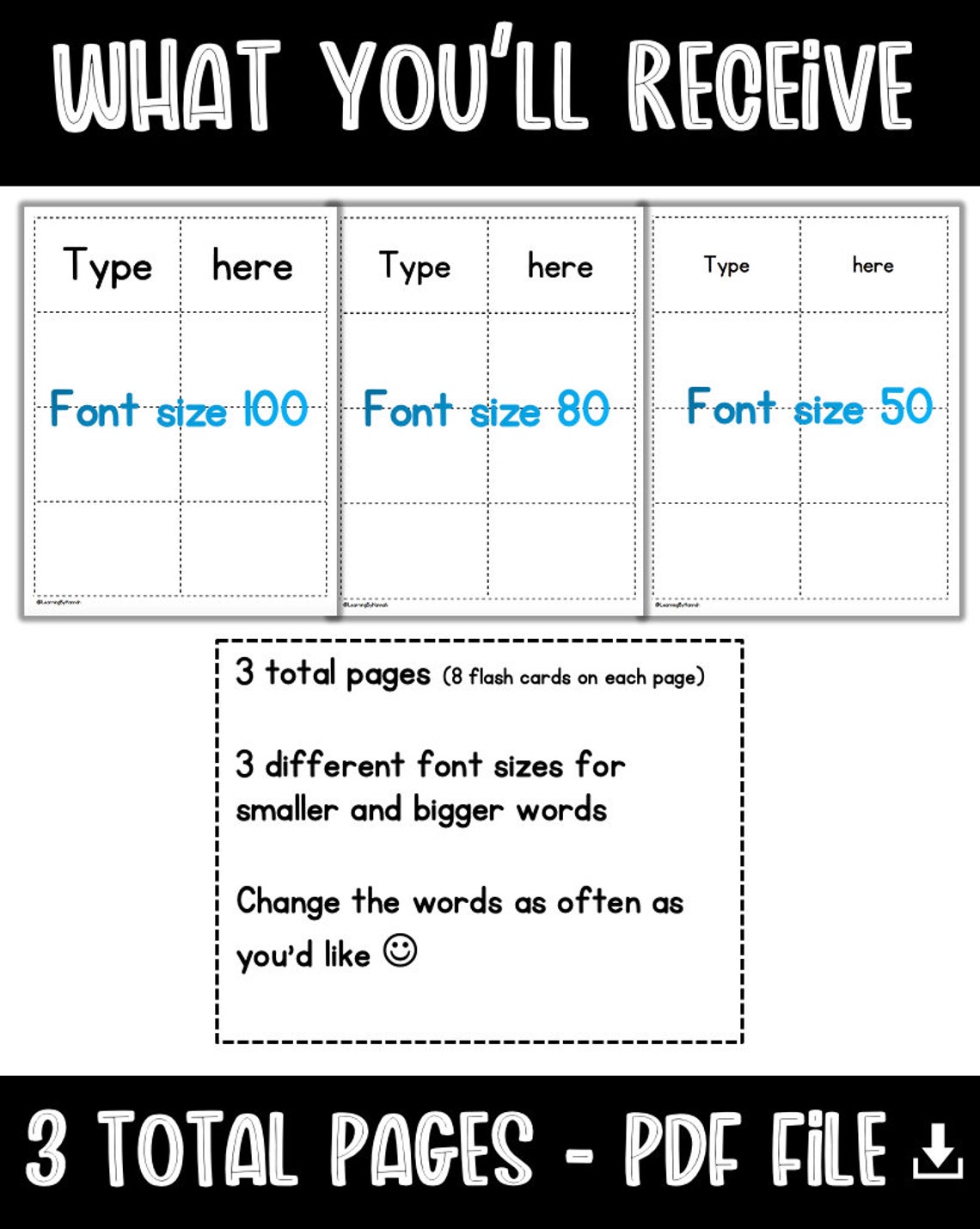 Editable Flash Cards With Dotted Lines - 8 per Page | Flashcards ...