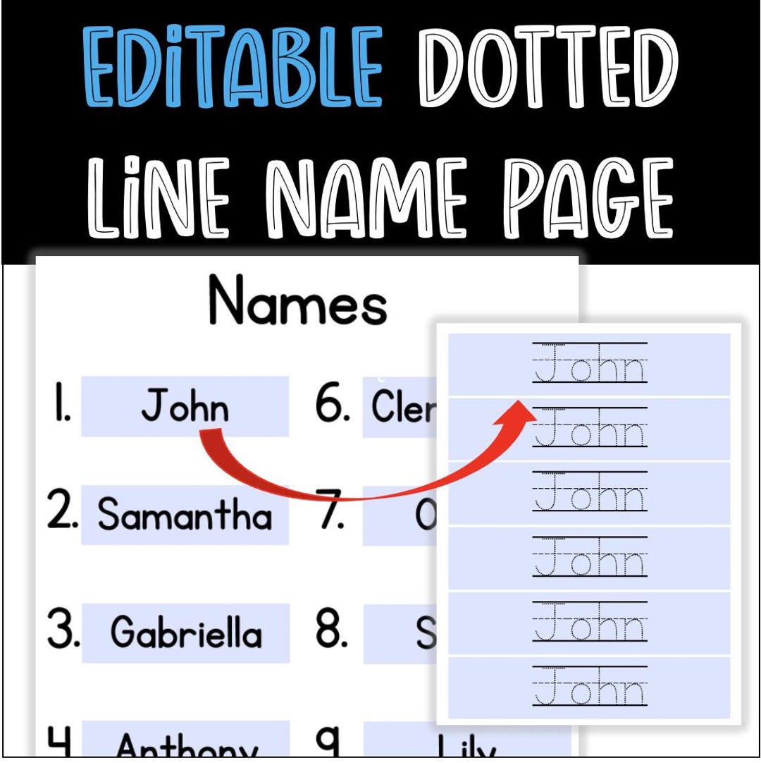 Editable Name Pages - Downloadable File for Students and Teachers to ...