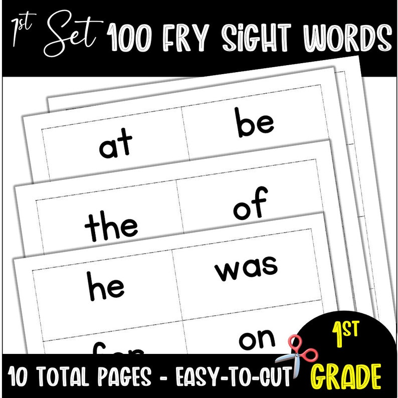 First 100 Fry Sight Words Downloadable | Sight Word Printable | First ...