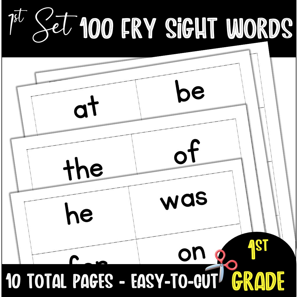 First 100 Fry Sight Words Downloadable | Sight Word Printable | First ...