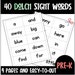 Pre-k Dolch Sight Words Downloadable | Preschool Flash Cards ...