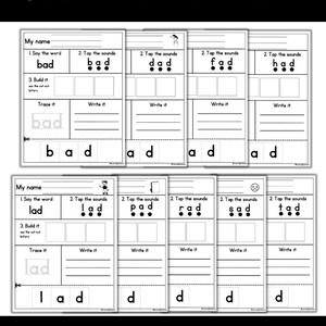 CVC ad Word Family Worksheets CVC Words Kindergarten - Etsy