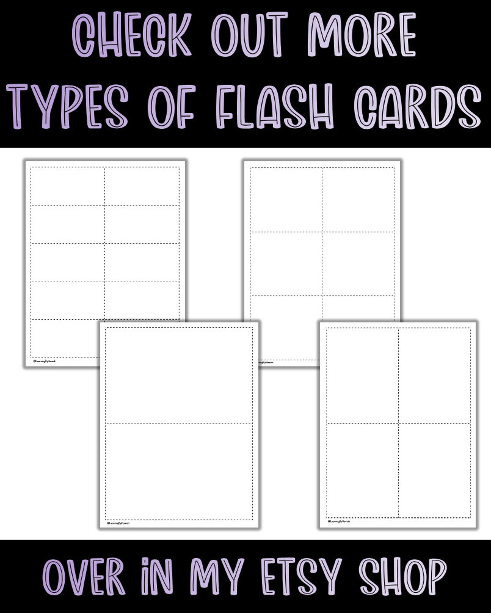 Editable 3x5 Flash Cards With Dotted Lines 4 per Page Flashcards ...