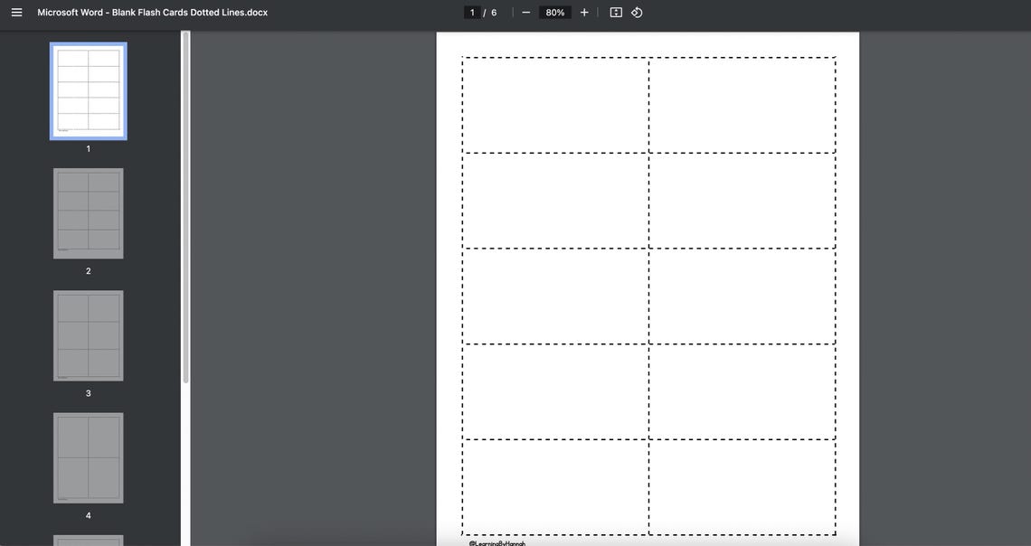 Blank Flash Cards With Dotted Lines | Printable Flashcards ...