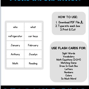 15 Blank Pages of Editable Flash Cards With Dotted Lines - 10 per Page ...
