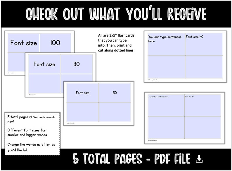 Editable 3x5 Flash Cards With Solid Lines 4 per Page Flashcards ...