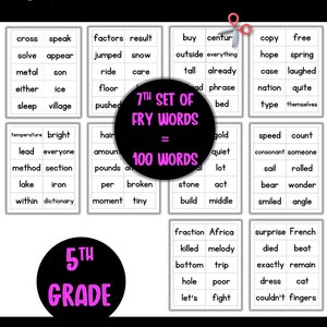 BUNDLE 400 Fry Sight Words Downloadable | Fry Sight Words Printable ...