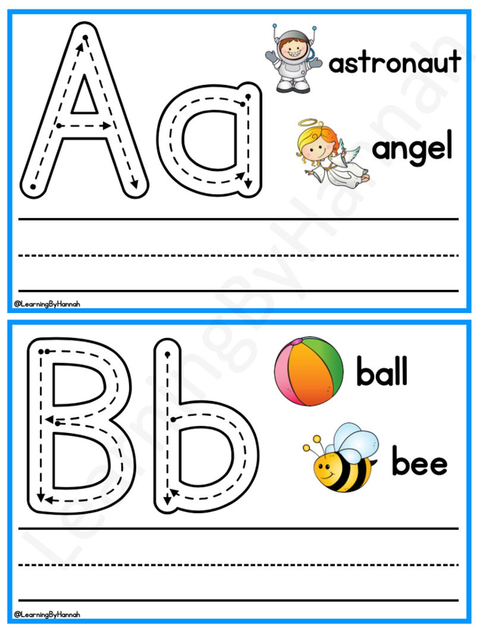 Alphabet Tracing Cards Downloadable | Letter Practice | ABC Printable ...