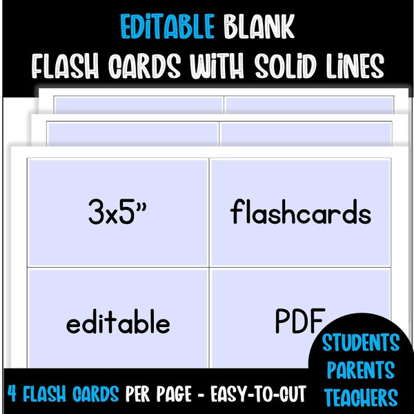 Flash Card Page - Etsy