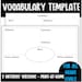 Vocabulary Template | Vocabulary Words | Practice Definitions ...