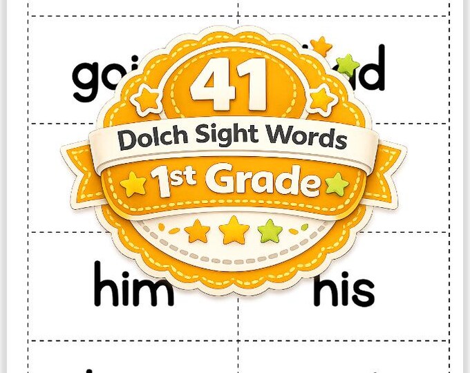 41 Printable Dolch 1st Grade Sight Word Flashcards. - Etsy Canada